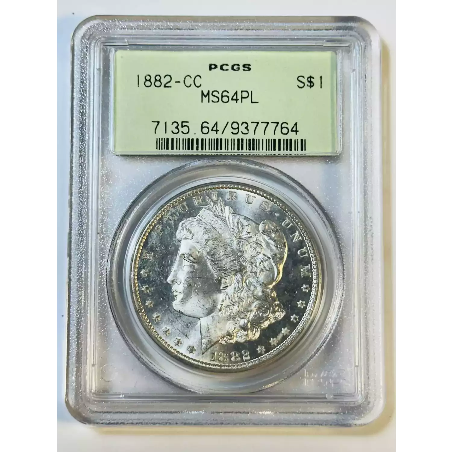 1882-CC Morgan Silver Dollar PCGS MS-64 PL - Bob Paul Rare Coins