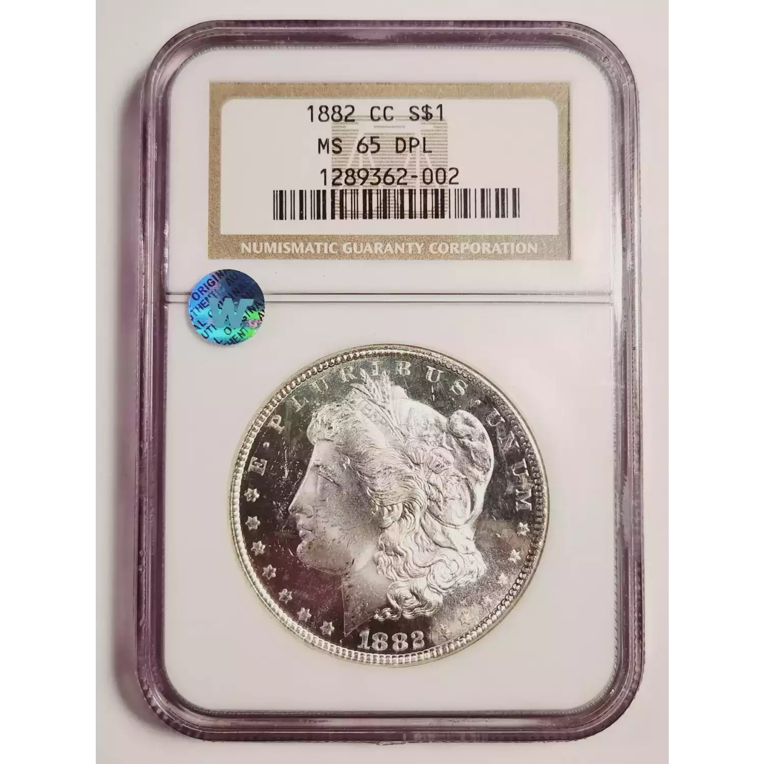 1882-CC Morgan Silver Dollar NGC MS-65 DPL - White Sight White - Bob Paul Rare Coins