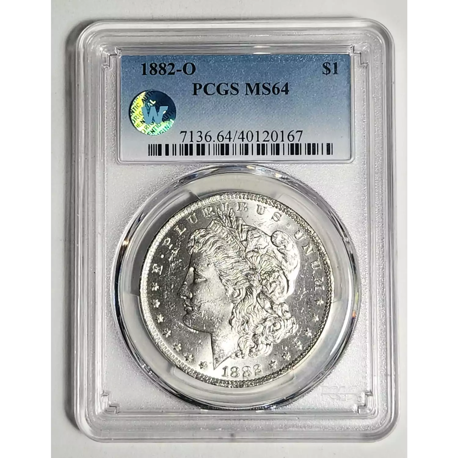 1882-O Morgan Silver Dollar PCGS MS-64 Sight White - Bob Paul Rare Coins