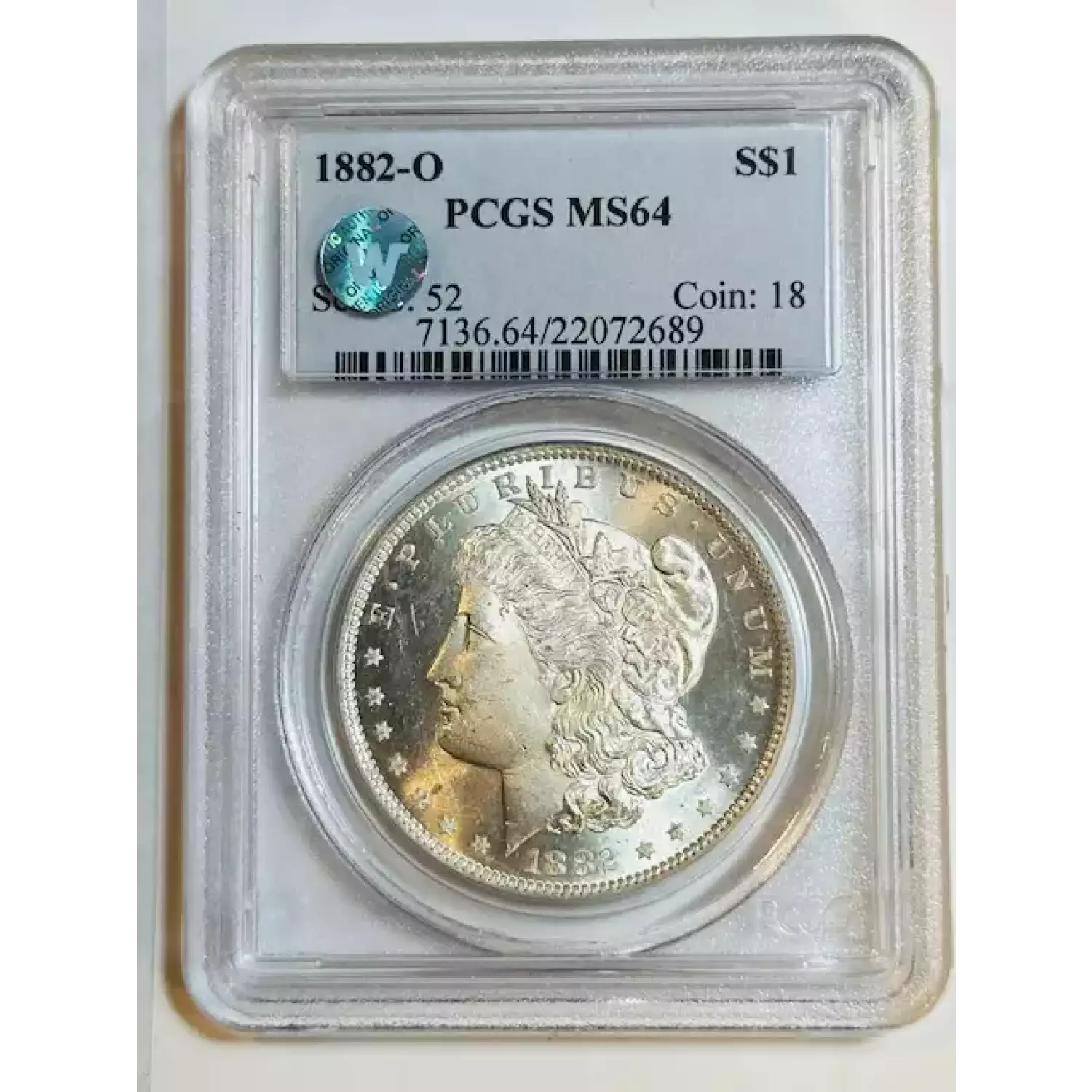 1882-O Morgan Silver Dollar PCGS MS-64 Sight White - Bob Paul Rare Coins