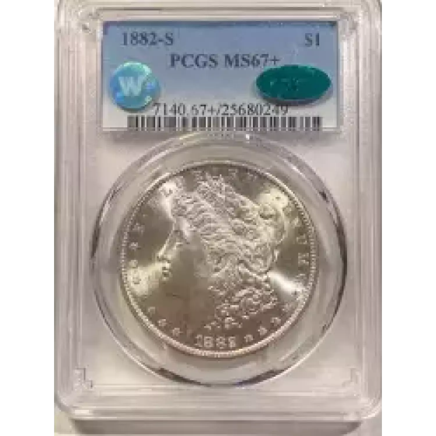 1882-S Morgan Silver Dollar PCGS MS-67+ CAC, Sight White - Bob Paul ...