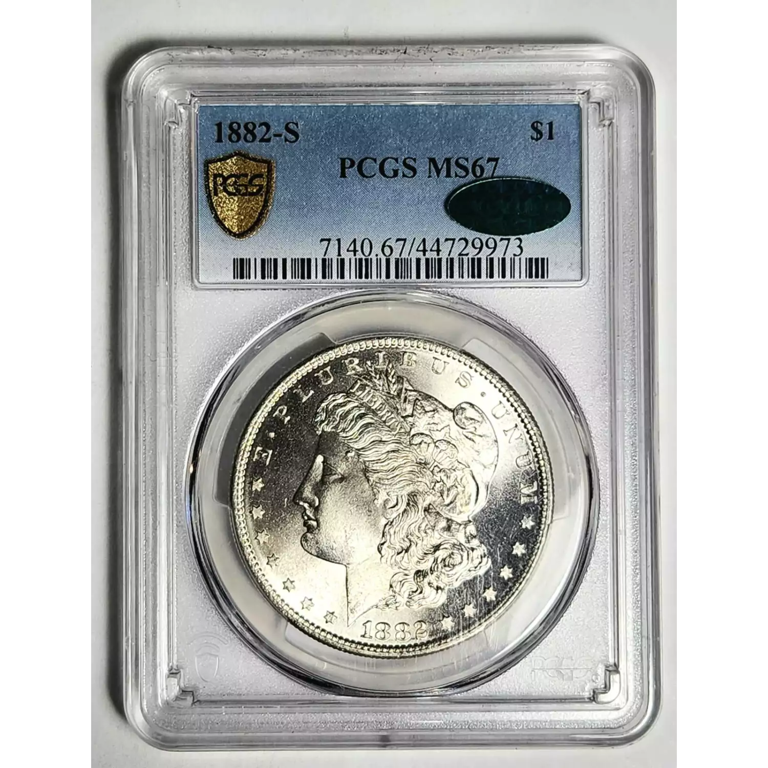 1882-S Morgan Silver Dollar PCGS MS-67 - A WOW COIN CAC - Bob Paul Rare Coins