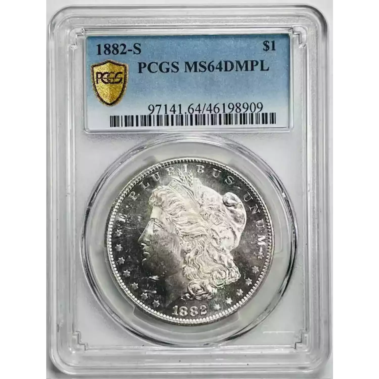 1882-S Morgan Silver Dollar PCGS MS-64 DMPL White! - Bob Paul Rare Coins