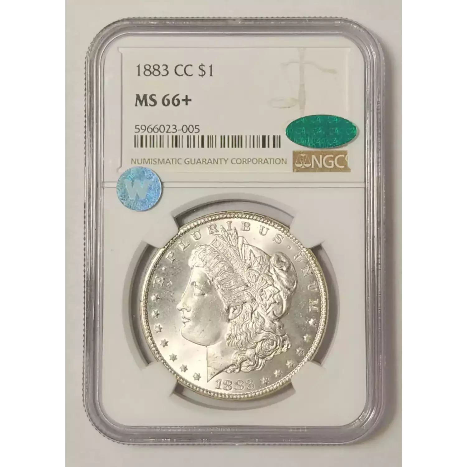 1883-CC Morgan Silver Dollar NGC MS-66+ CAC, Sight White - Bob Paul Rare Coins