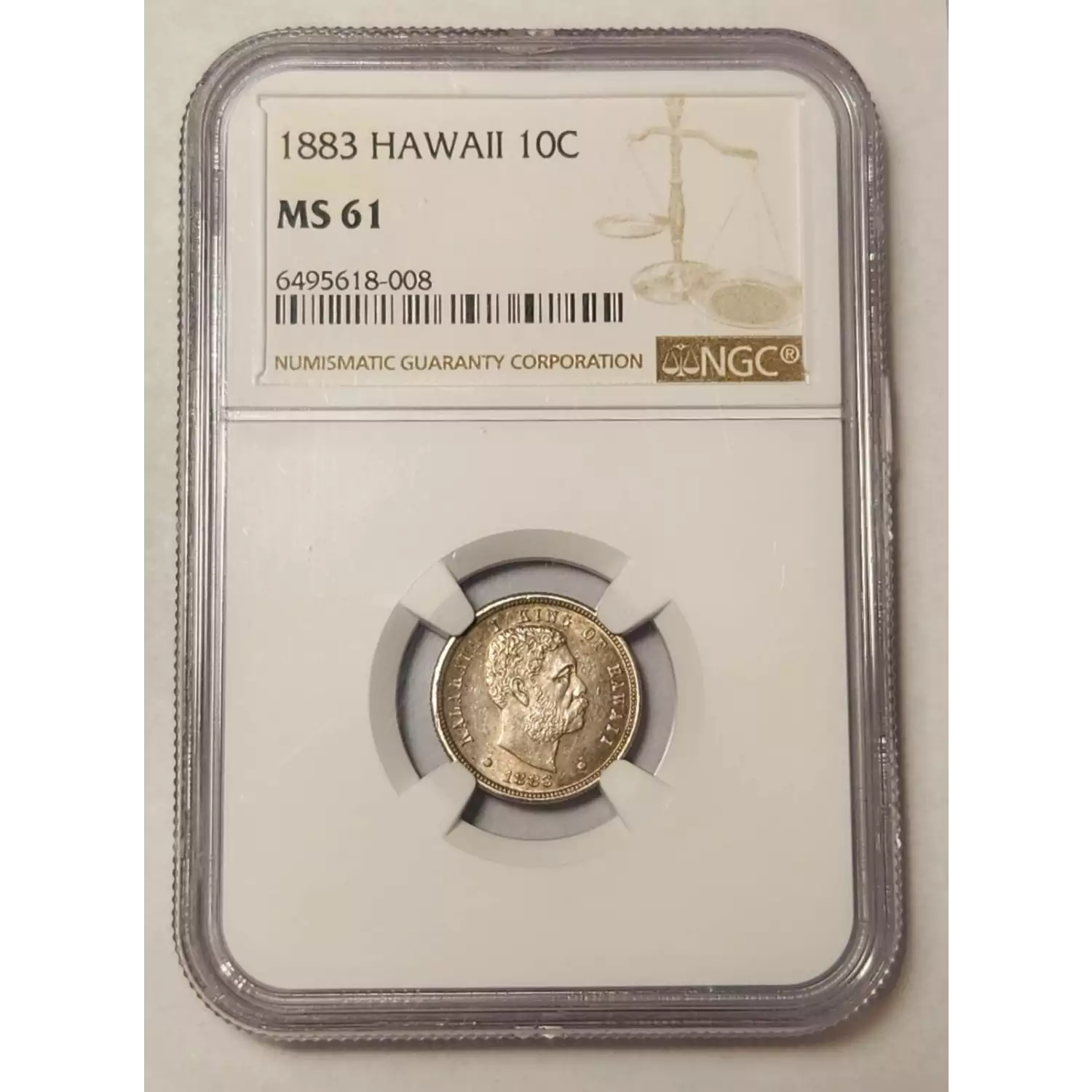 1883-S Hawaiian 1883 Ten Cents NGC MS-61 - Bob Paul Rare Coins