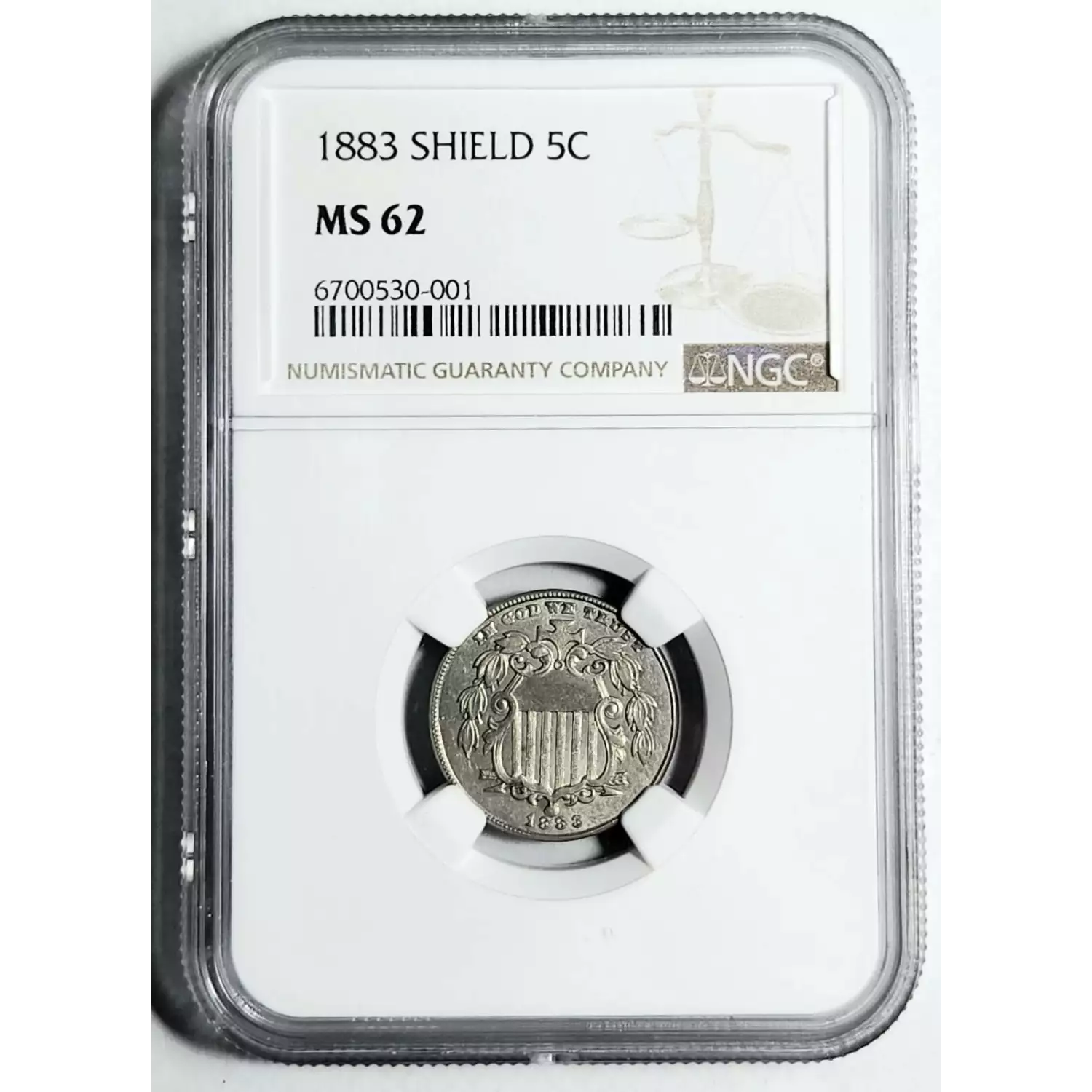1883 Nickel Shield NGC MS-62 - Bob Paul Rare Coins