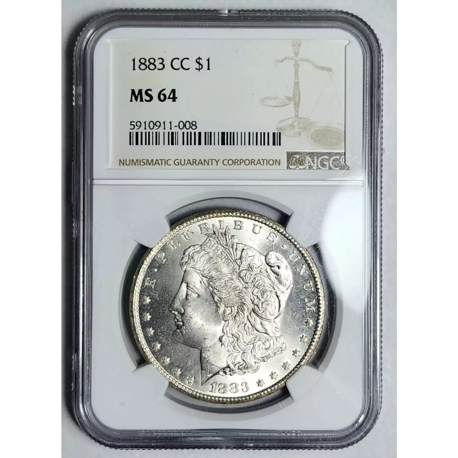 1883-CC Morgan Silver Dollar NGC MS-64 - WHITE! - Bob Paul Rare Coins