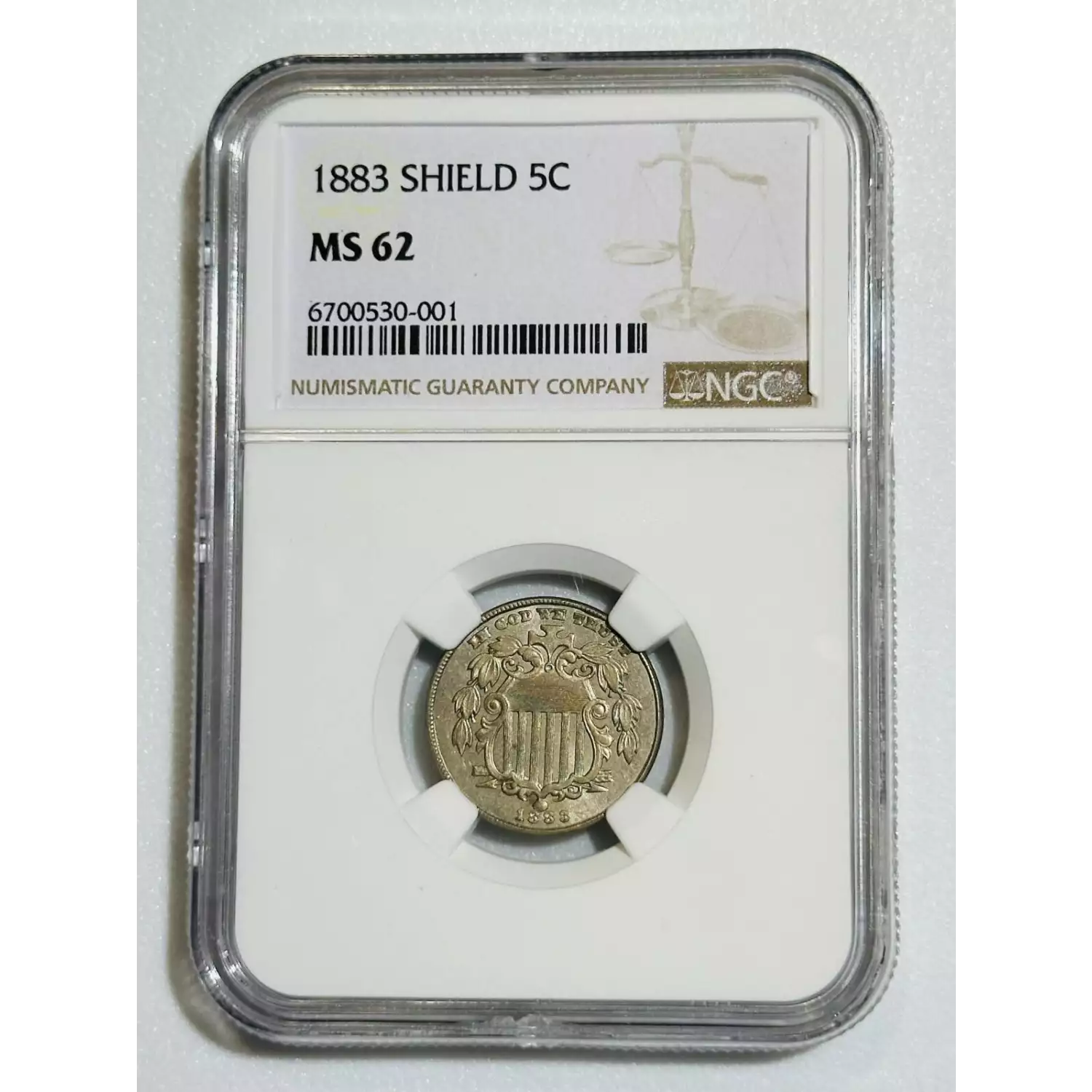 1883 Nickel Shield NGC MS-62 - Bob Paul Rare Coins