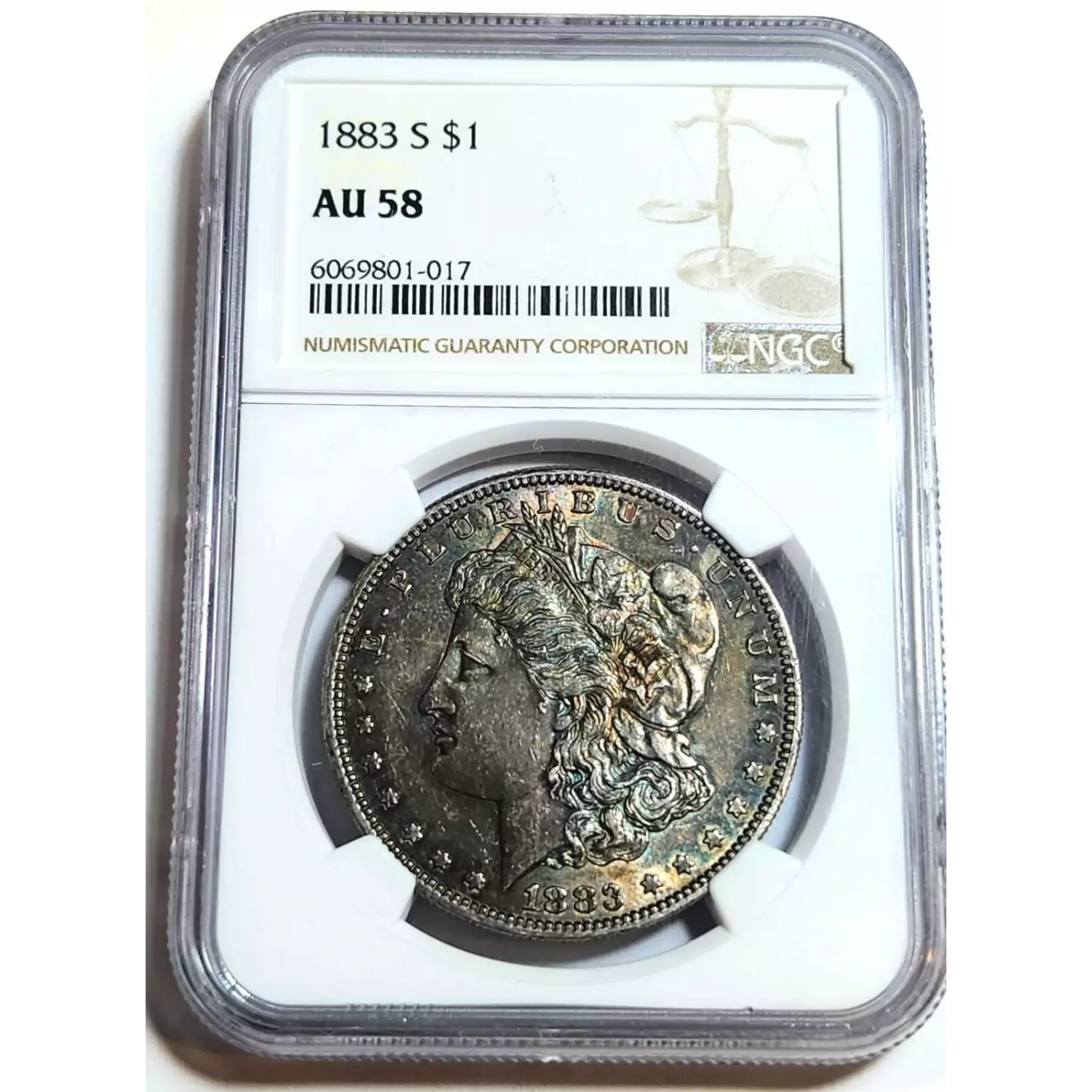 1883-S Morgan Silver Dollar NGC AU-58 - LOTS OF LUSTER + - Bob Paul ...