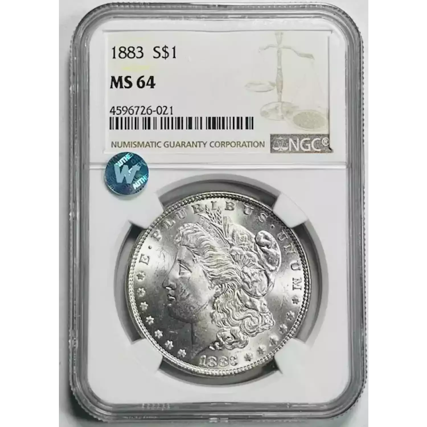 1883 Morgan Silver Dollar NGC MS-64 Sight White - Bob Paul Rare Coins