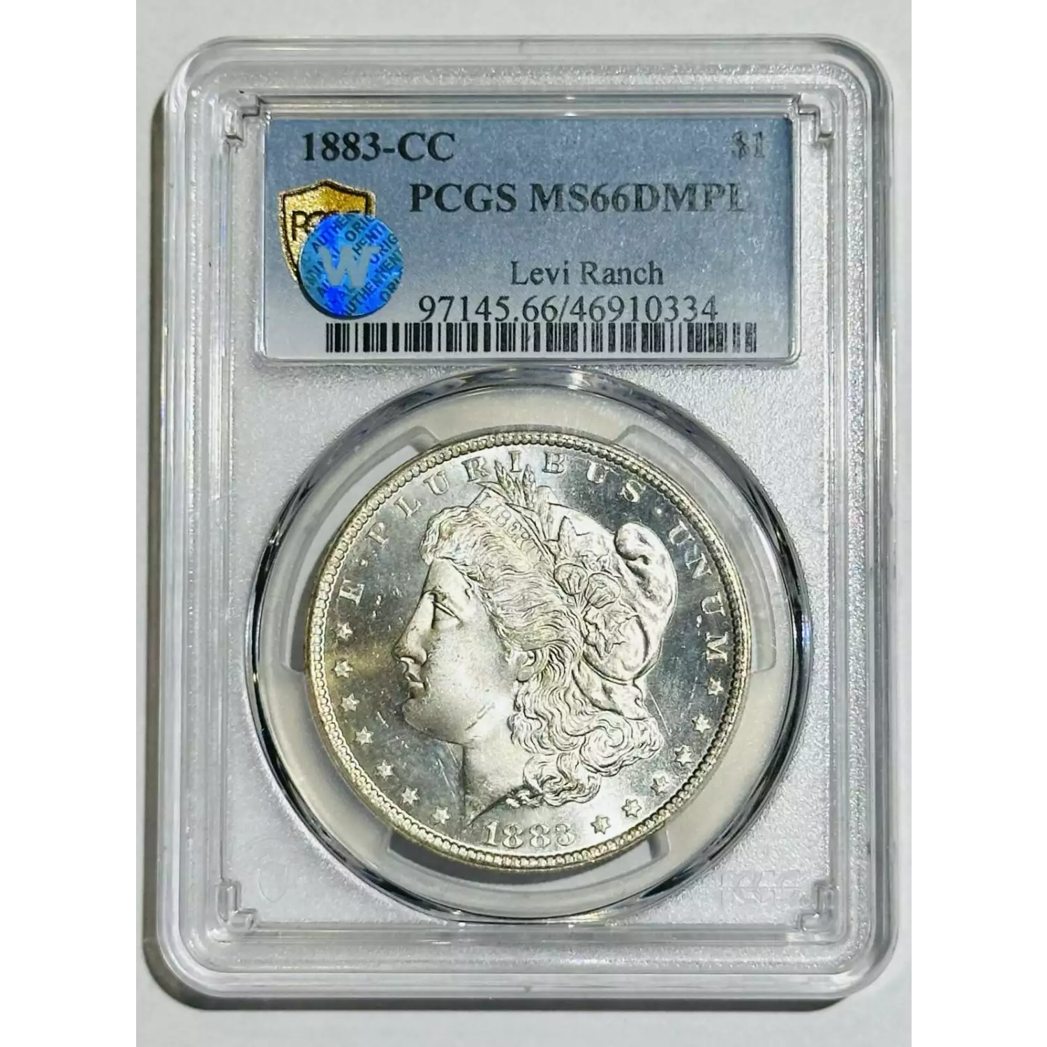 1883-CC Morgan Silver Dollar PCGS MS-66 DMPL Sight White - Bob Paul Rare Coins