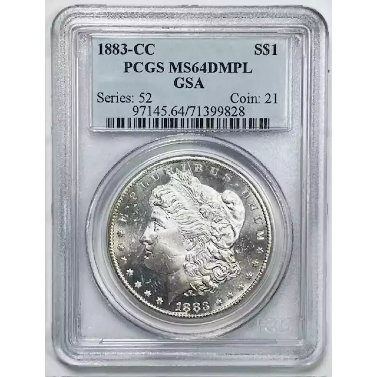 1883-CC Morgan Silver Dollar PCGS MS-64 DMPL - Bob Paul Rare Coins