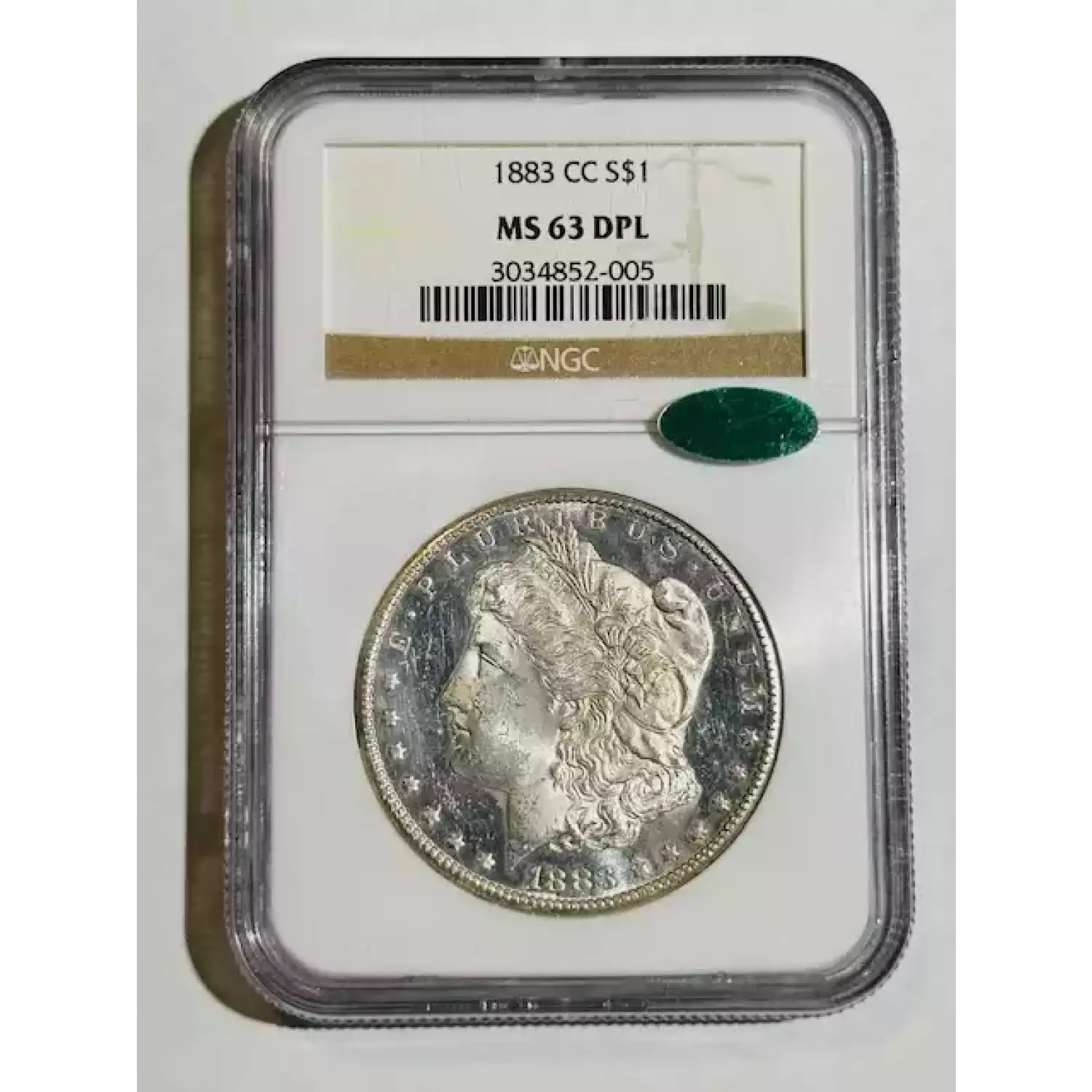 1883-CC Morgan Silver Dollar NGC MS-63 DPL CAC - Bob Paul Rare Coins