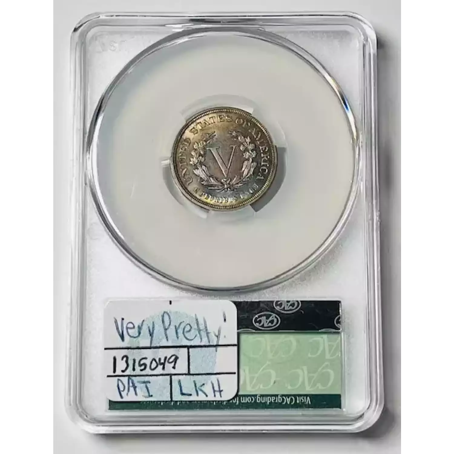 1883 Liberty Head Nickel CACG MS 63 No Cents Very Pretty! CAC - Bob ...