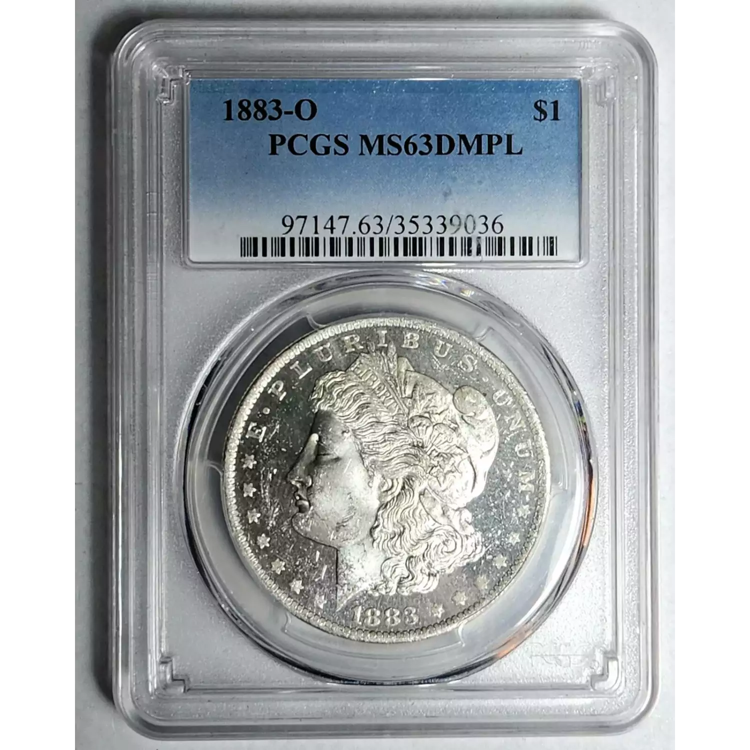 1883-O Morgan Silver Dollar PCGS MS-63 DMPL - WHITE - Bob Paul Rare Coins