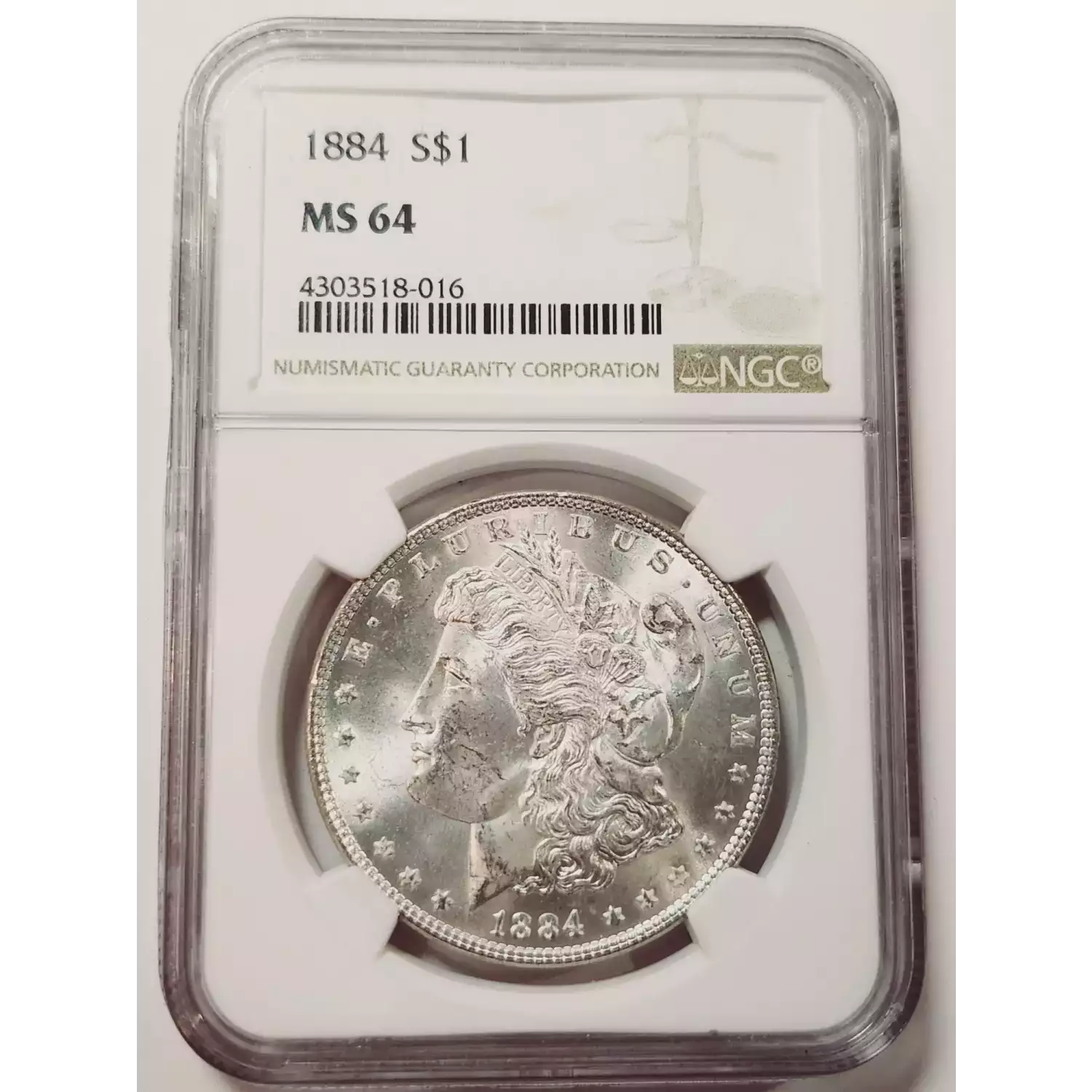 1884 Morgan Silver Dollar NGC MS-64 - Bob Paul Rare Coins