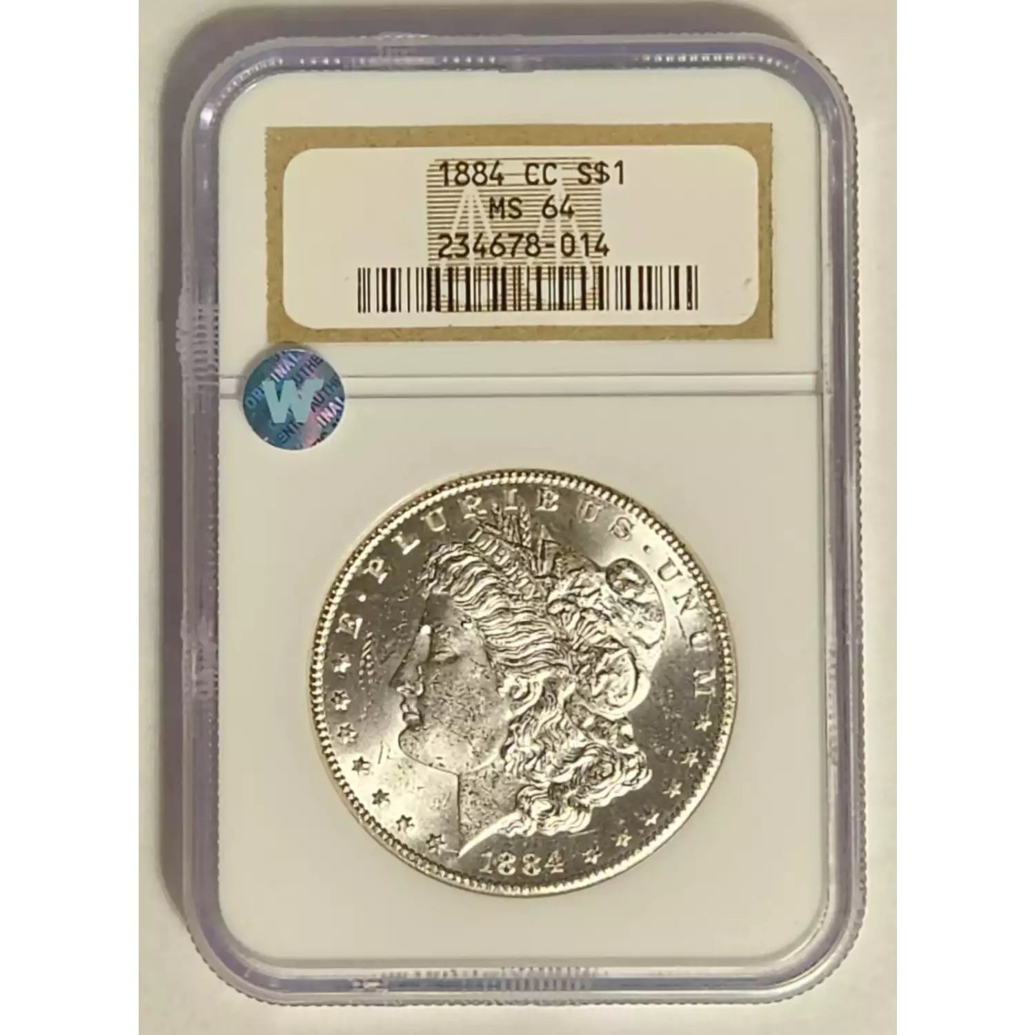 1884-CC Morgan Silver Dollar NGC MS-64 Sight White - Bob Paul Rare Coins