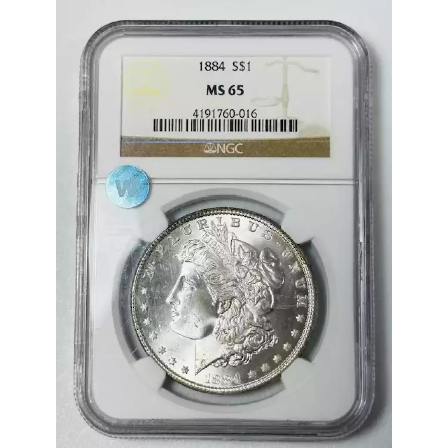 1884 Morgan Silver Dollar NGC MS-65 Lots of Luster! Sight White - Bob Paul Rare Coins