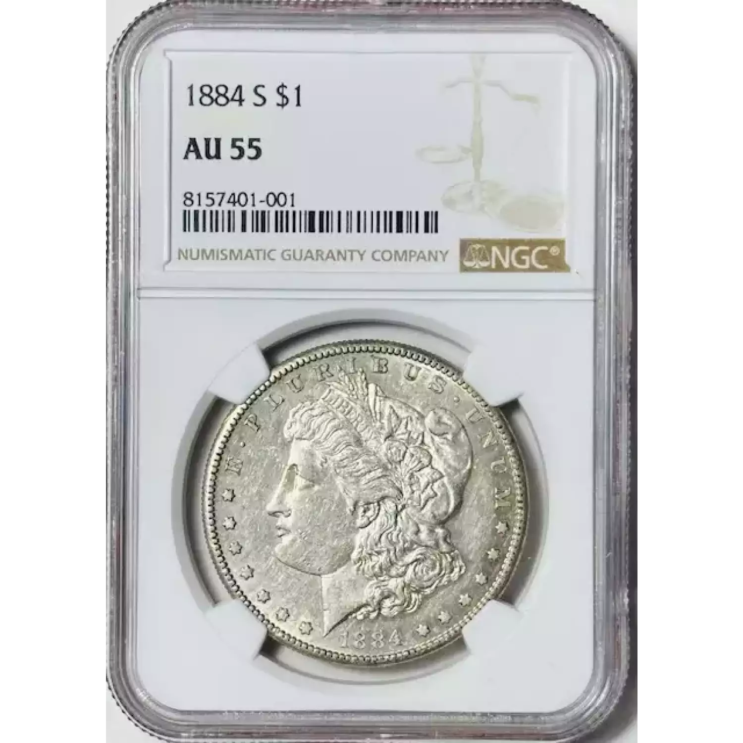 1884-S Morgan Silver Dollar NGC AU-55 - Bob Paul Rare Coins