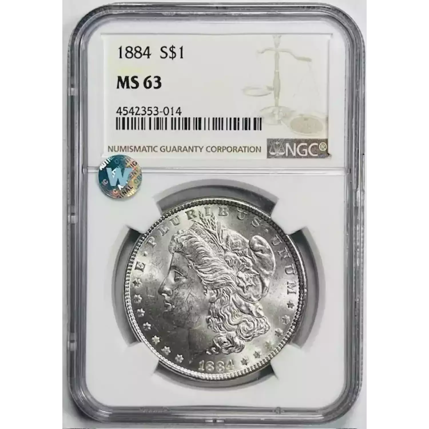 1884 Morgan Silver Dollar NGC MS-63 Sight White - Bob Paul Rare Coins