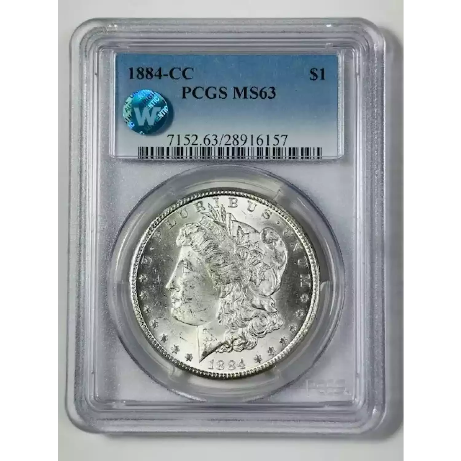 1884-CC Morgan Silver Dollar PCGS MS-63 Carson City! Sight White - Bob ...