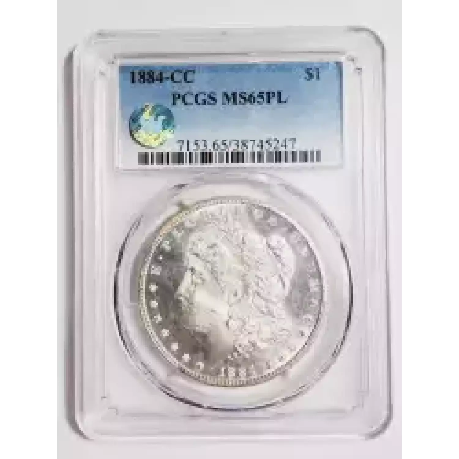 1884-CC Morgan Silver Dollar PCGS MS-65 PL Sight White - Bob Paul Rare Coins