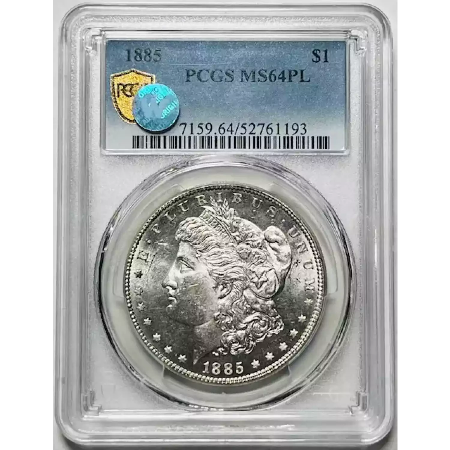 1885 Morgan Silver Dollar PCGS MS-64 PL Sight White - Bob Paul Rare Coins