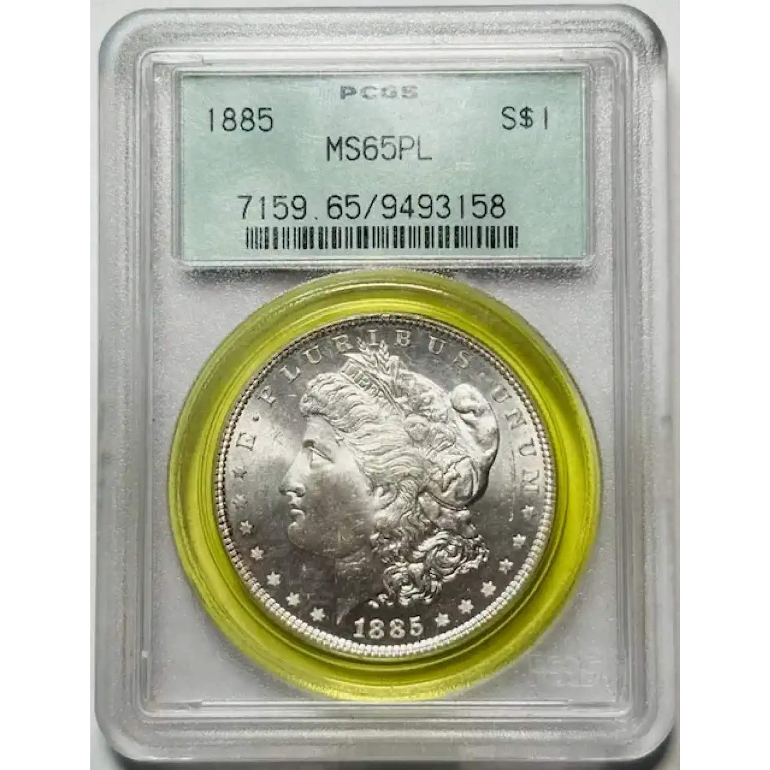 1885 Morgan Silver Dollar PCGS MS-65 PL White! Old Green Holder - Bob ...