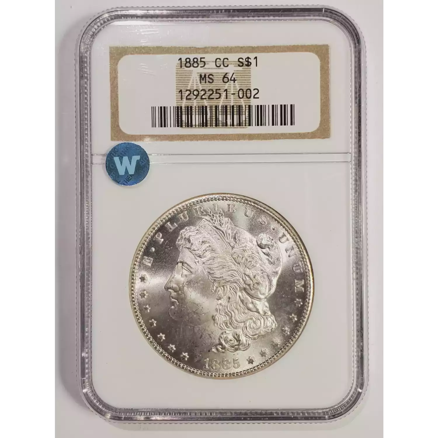 1885-CC Morgan Silver Dollar NGC MS-64 Sight White - Bob Paul Rare Coins