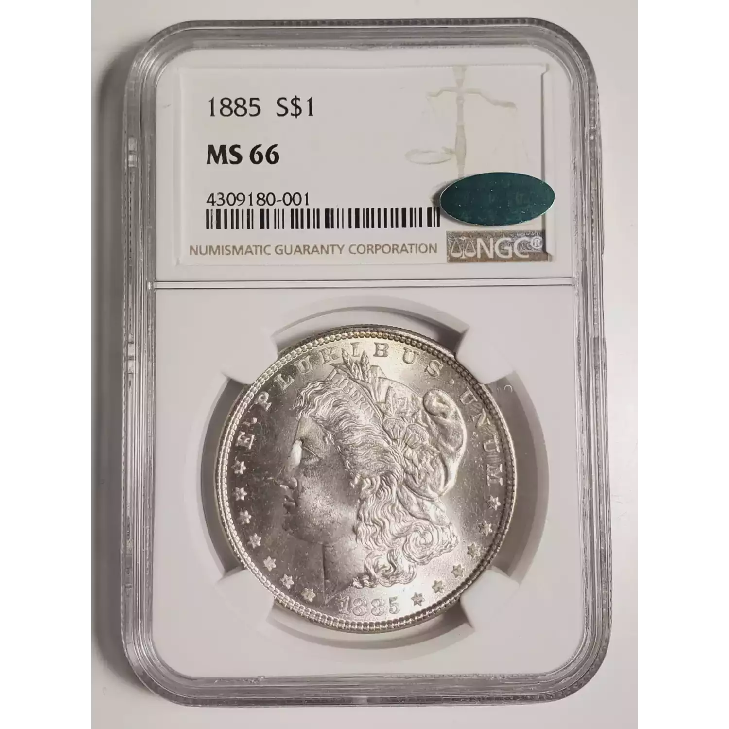 1885 Morgan Silver Dollar NGC MS-66 CAC - Bob Paul Rare Coins