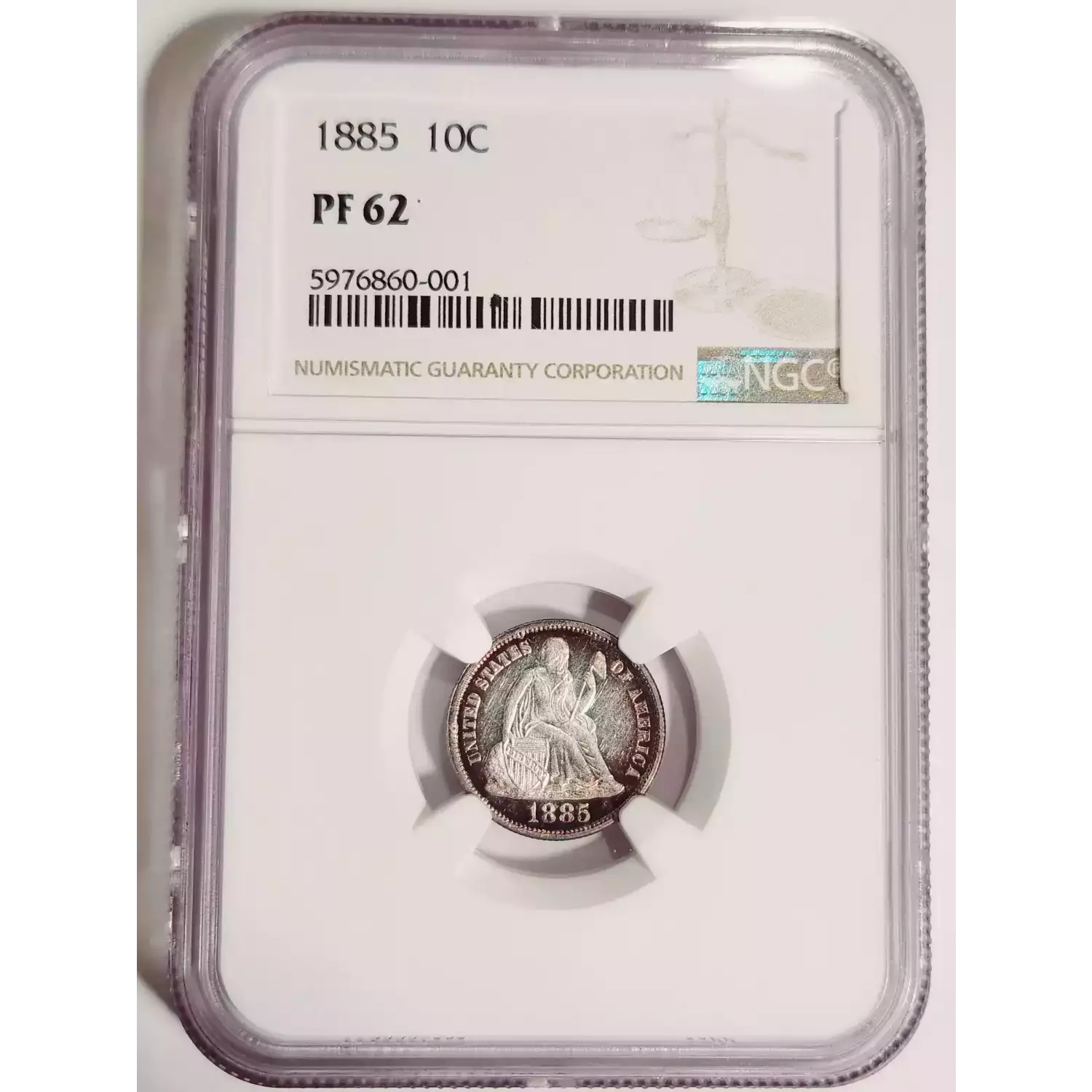 1885 Liberty Seated Dime NGC PF-62 - Bob Paul Rare Coins