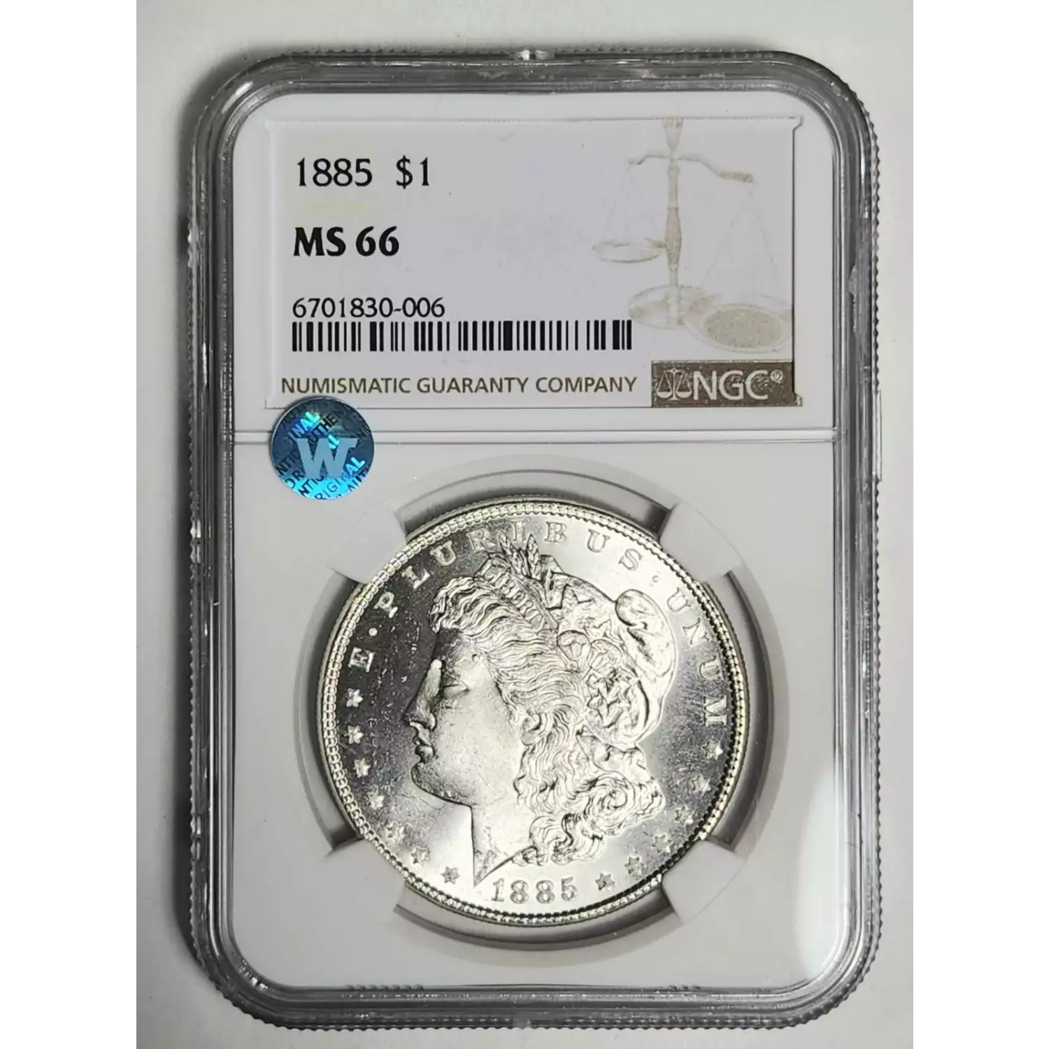 1885 Morgan Silver Dollar NGC MS-66 Sight White - Bob Paul Rare Coins