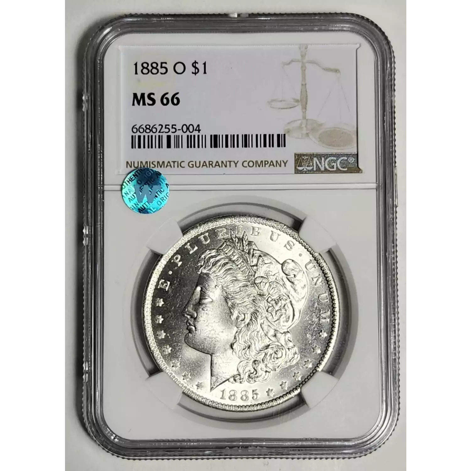 1885-O Morgan Silver Dollar NGC MS-66 Sight White - Bob Paul Rare Coins