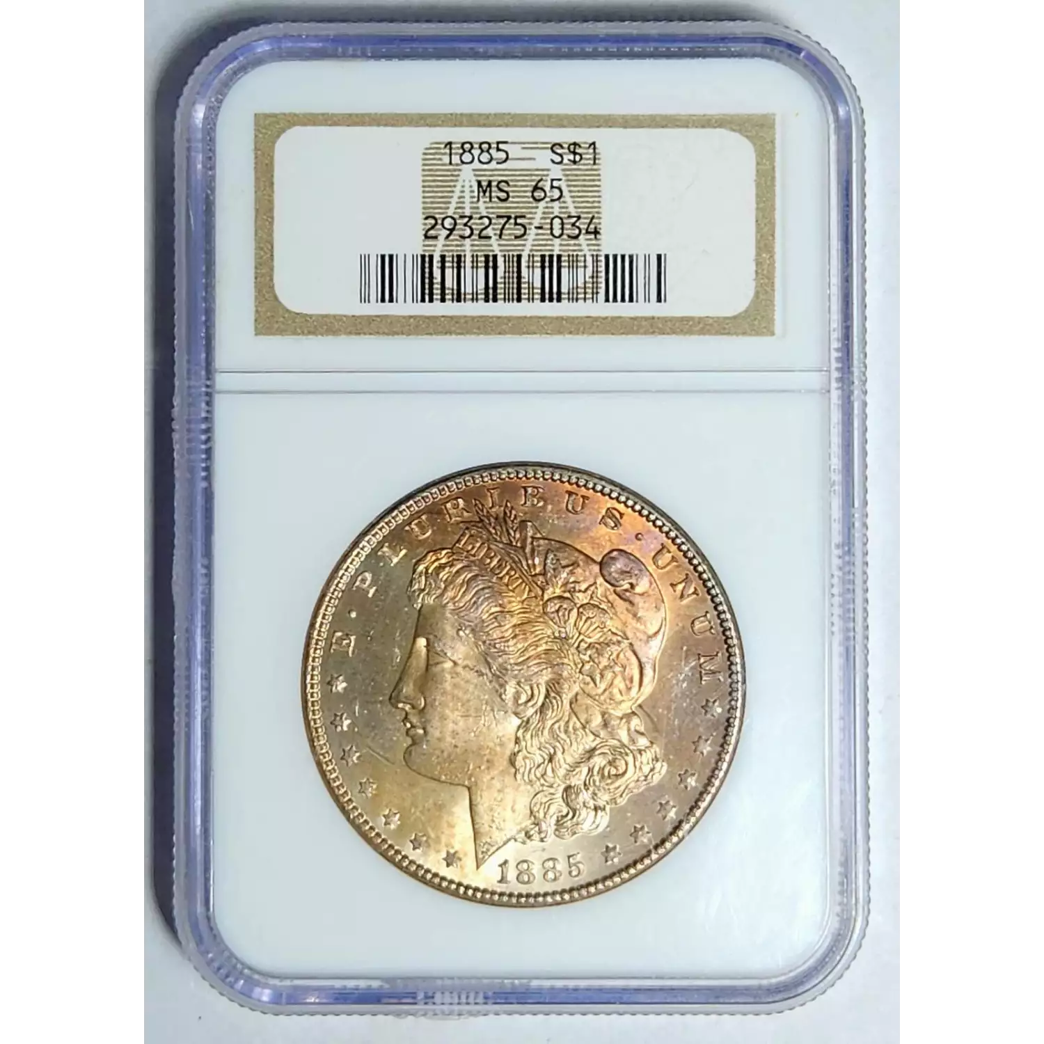 1885 Morgan Silver Dollar NGC MS-65 - TEXTILE TONING - Bob Paul Rare Coins