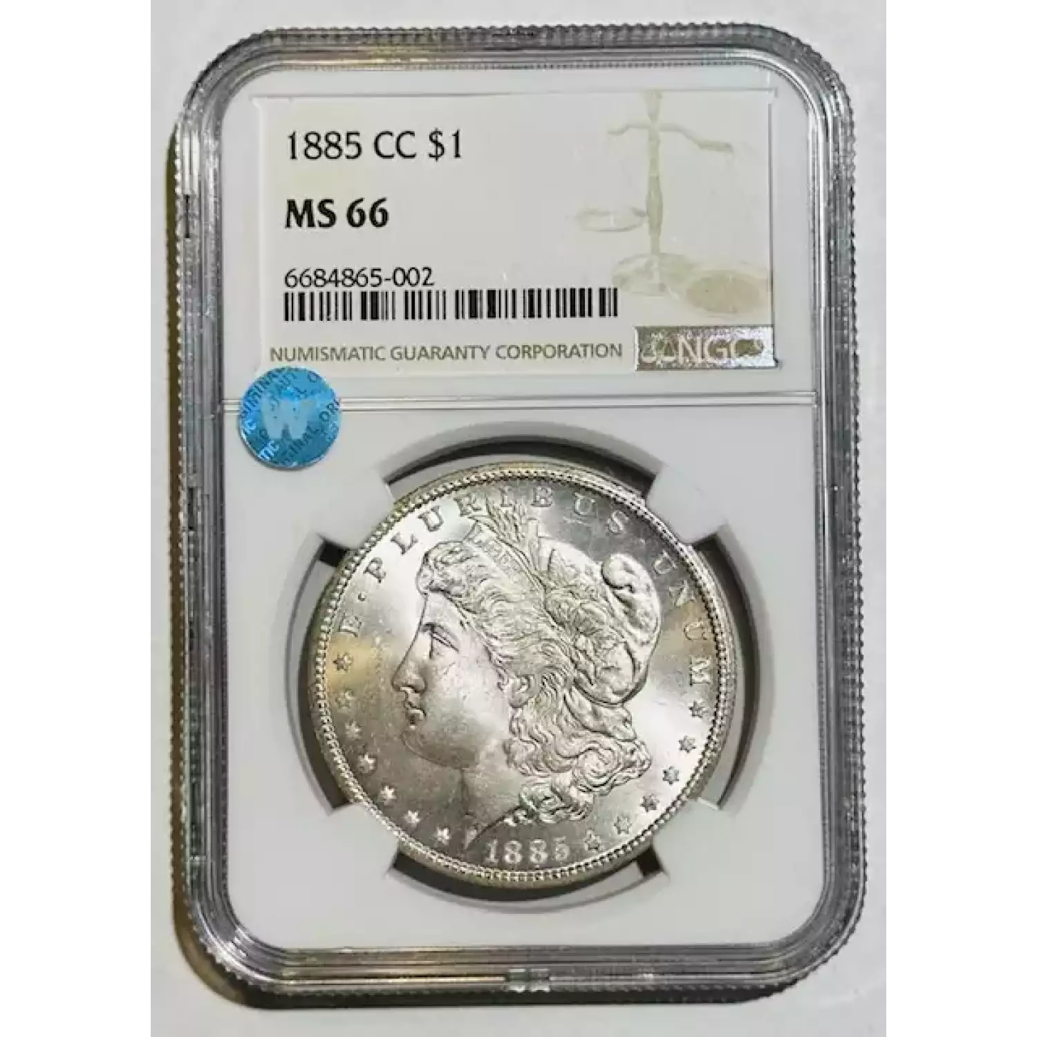 1885-CC Morgan Silver Dollar NGC MS-66 Sight White - Bob Paul Rare Coins