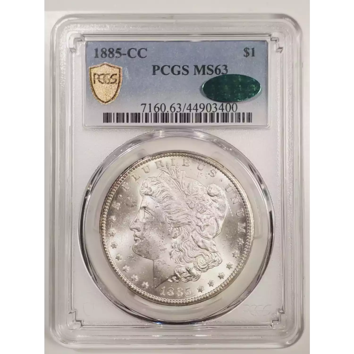 1885-CC Morgan Silver Dollar PCGS MS-63 CAC - Bob Paul Rare Coins