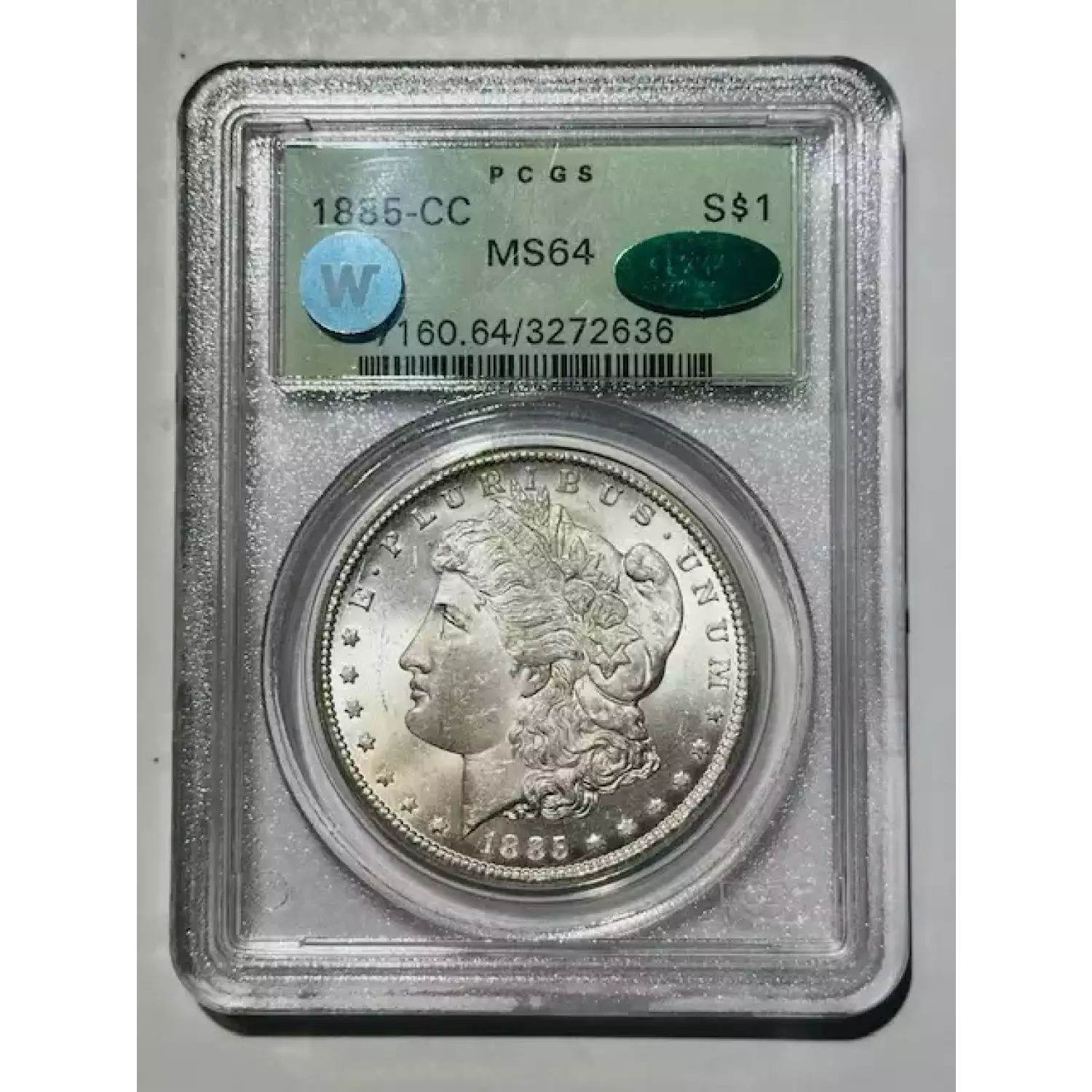 1885-CC Morgan Silver Dollar PCGS MS-64 Looks like a 64++- OGH CAC ...