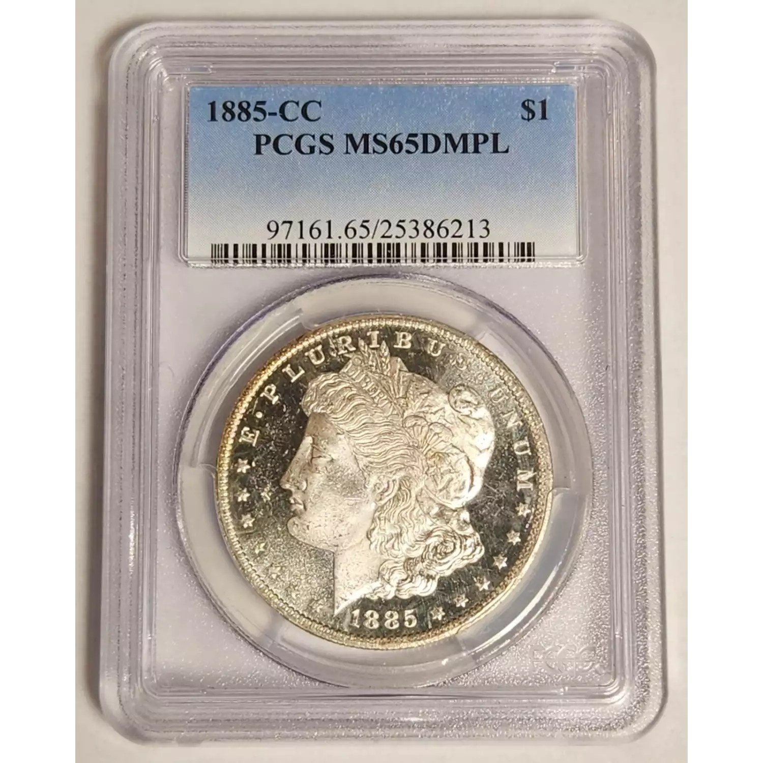 1885-CC Morgan Silver Dollar PCGS MS-65 DMPL - WHITE! - Bob Paul Rare Coins