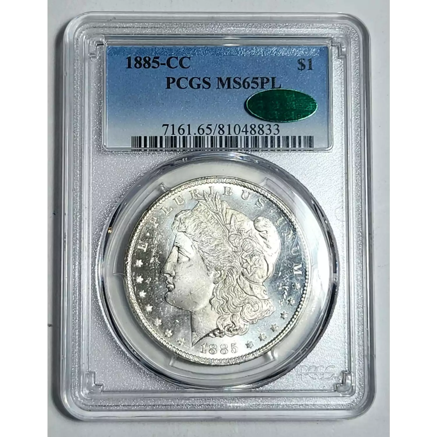 1885-CC Morgan Silver Dollar PCGS MS-65 PL CAC - Bob Paul Rare Coins