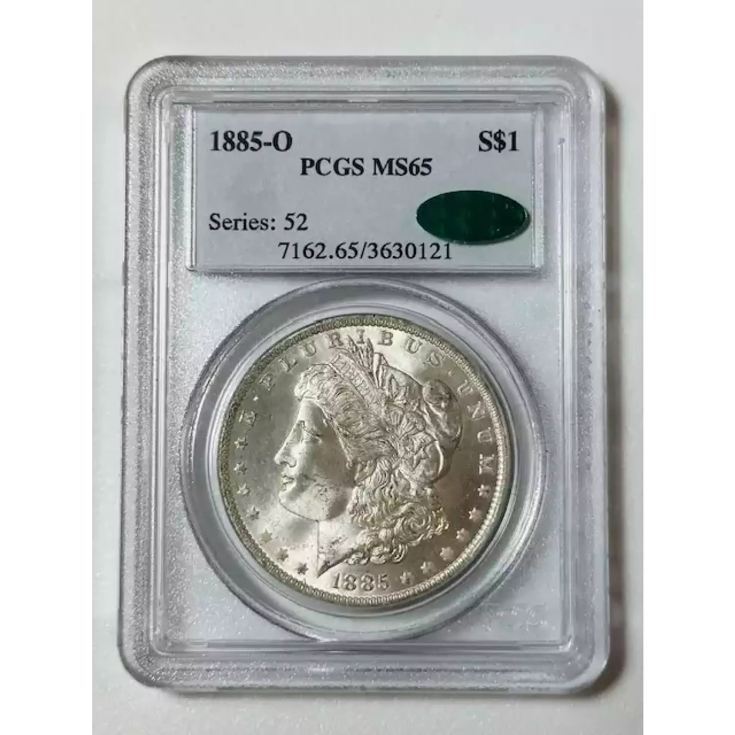 1885-O Morgan Silver Dollar PCGS MS-65 Low Cac Population! CAC - Bob Paul Rare Coins