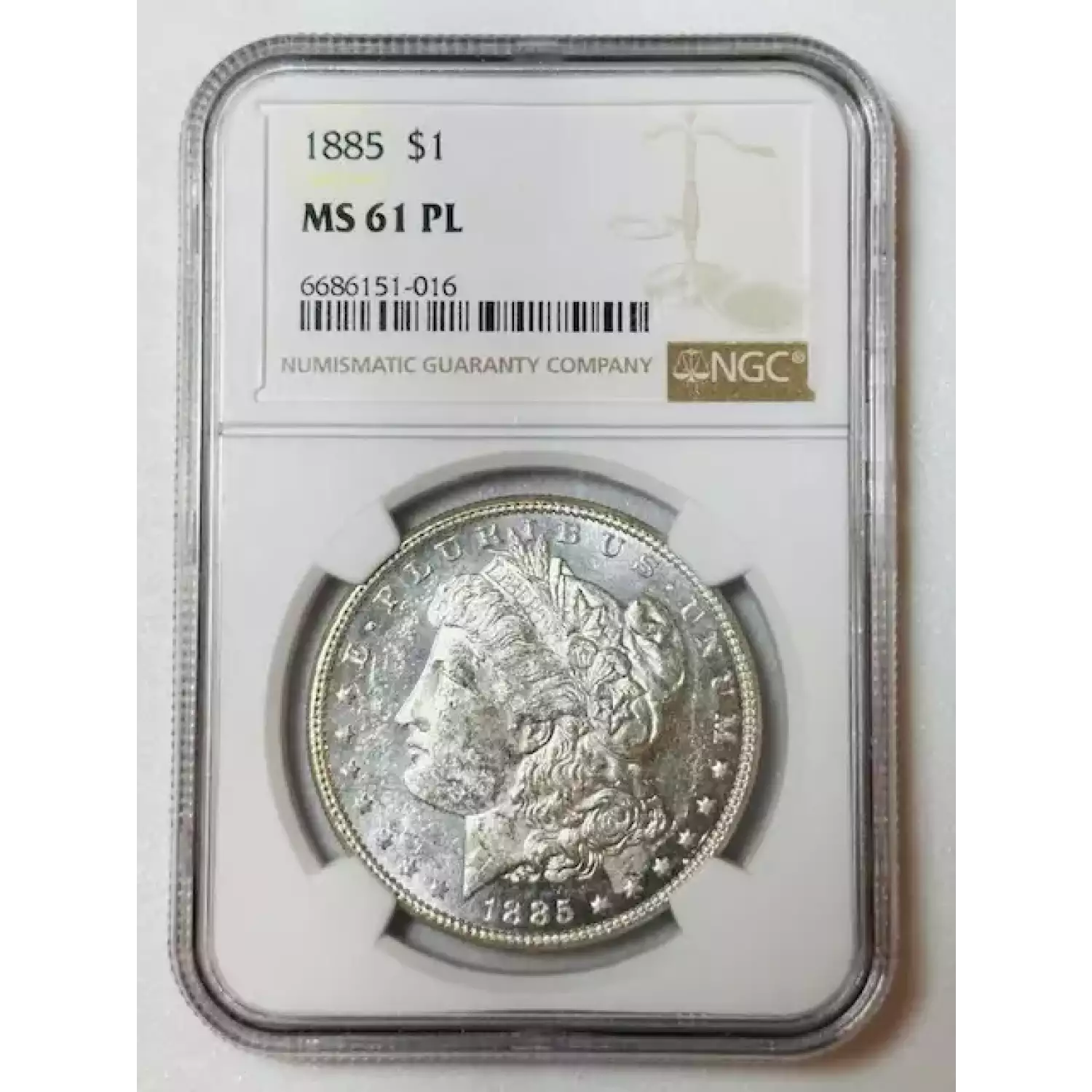 1885 Morgan Silver Dollar NGC MS-61 PL White! - Bob Paul Rare Coins