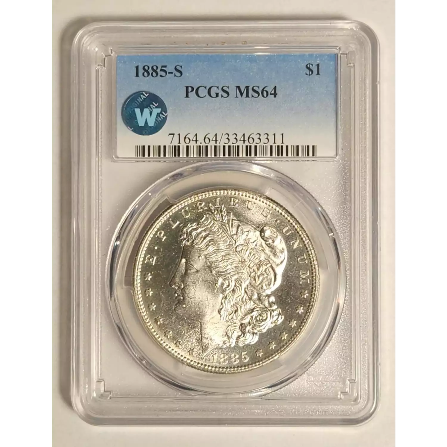 1885-S Morgan Silver Dollar PCGS MS-64 - PQ+ Sight White - Bob Paul ...