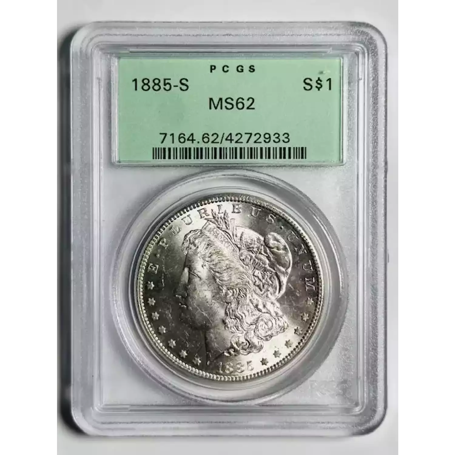 1885-S Morgan Silver Dollar PCGS MS-62 Old Green Holder - Bob Paul Rare ...