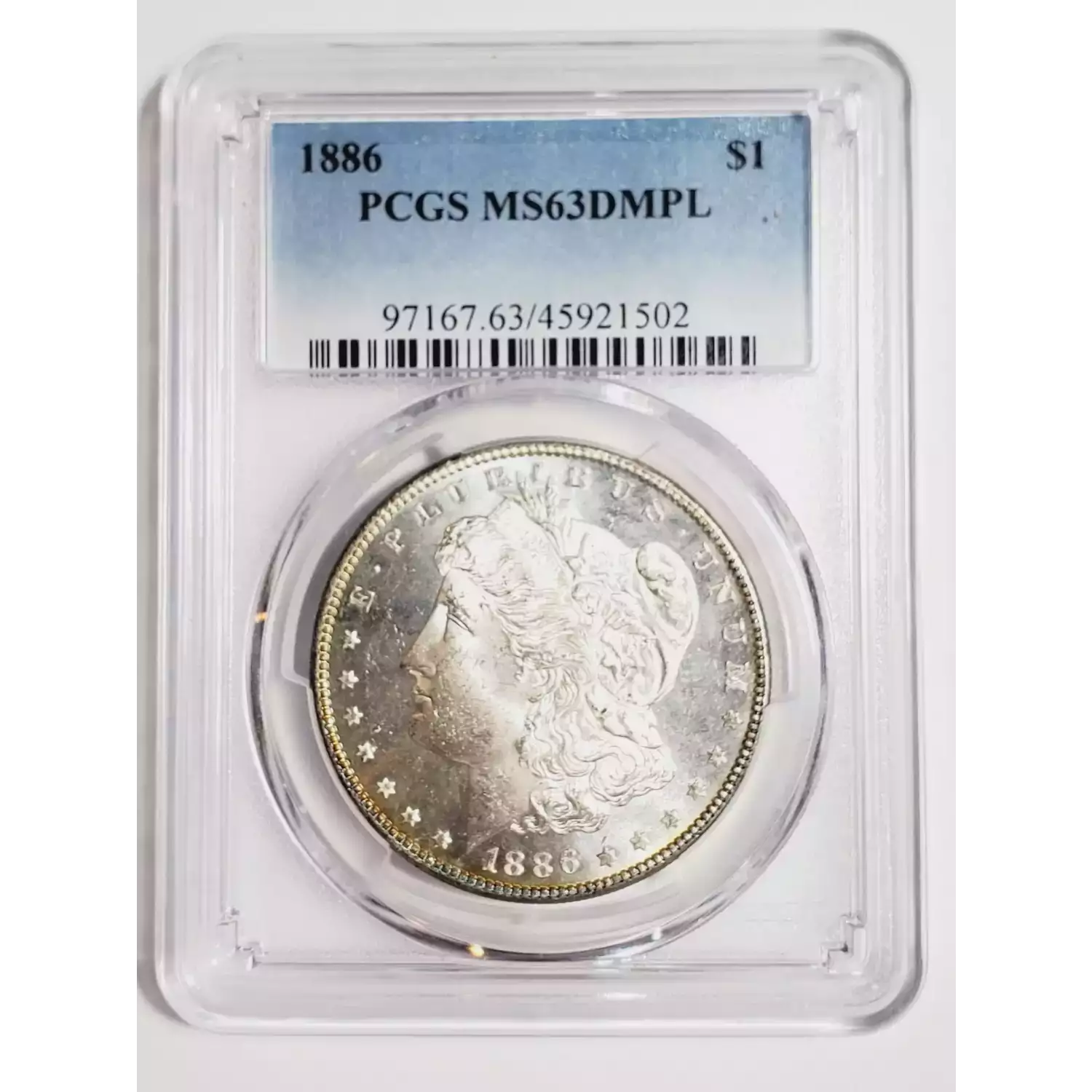 1886 Morgan Silver Dollar PCGS MS-63 DMPL - Bob Paul Rare Coins