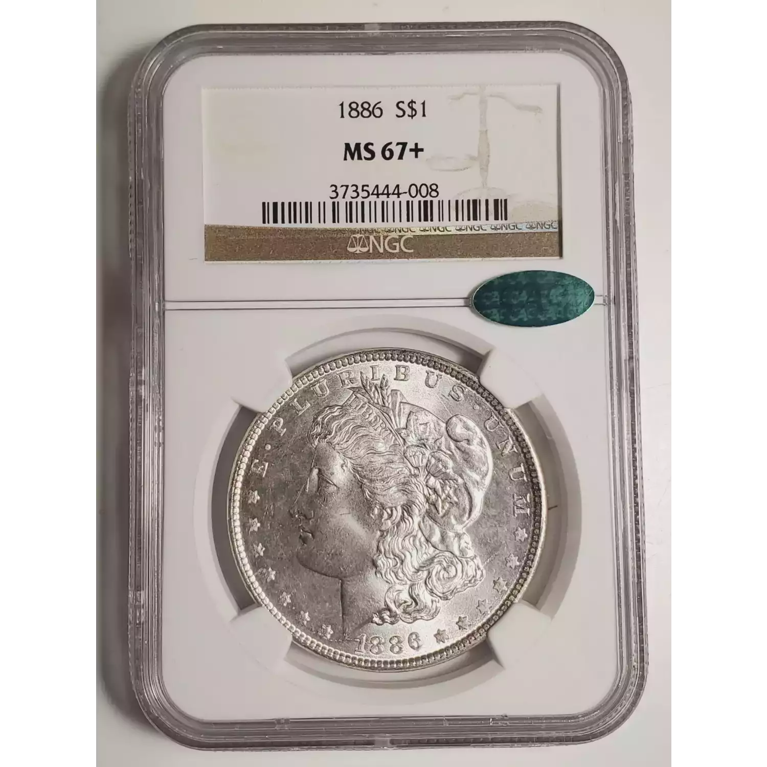 1886 NGC MS-67+ Morgan Silver Dollar CAC - Bob Paul Rare Coins