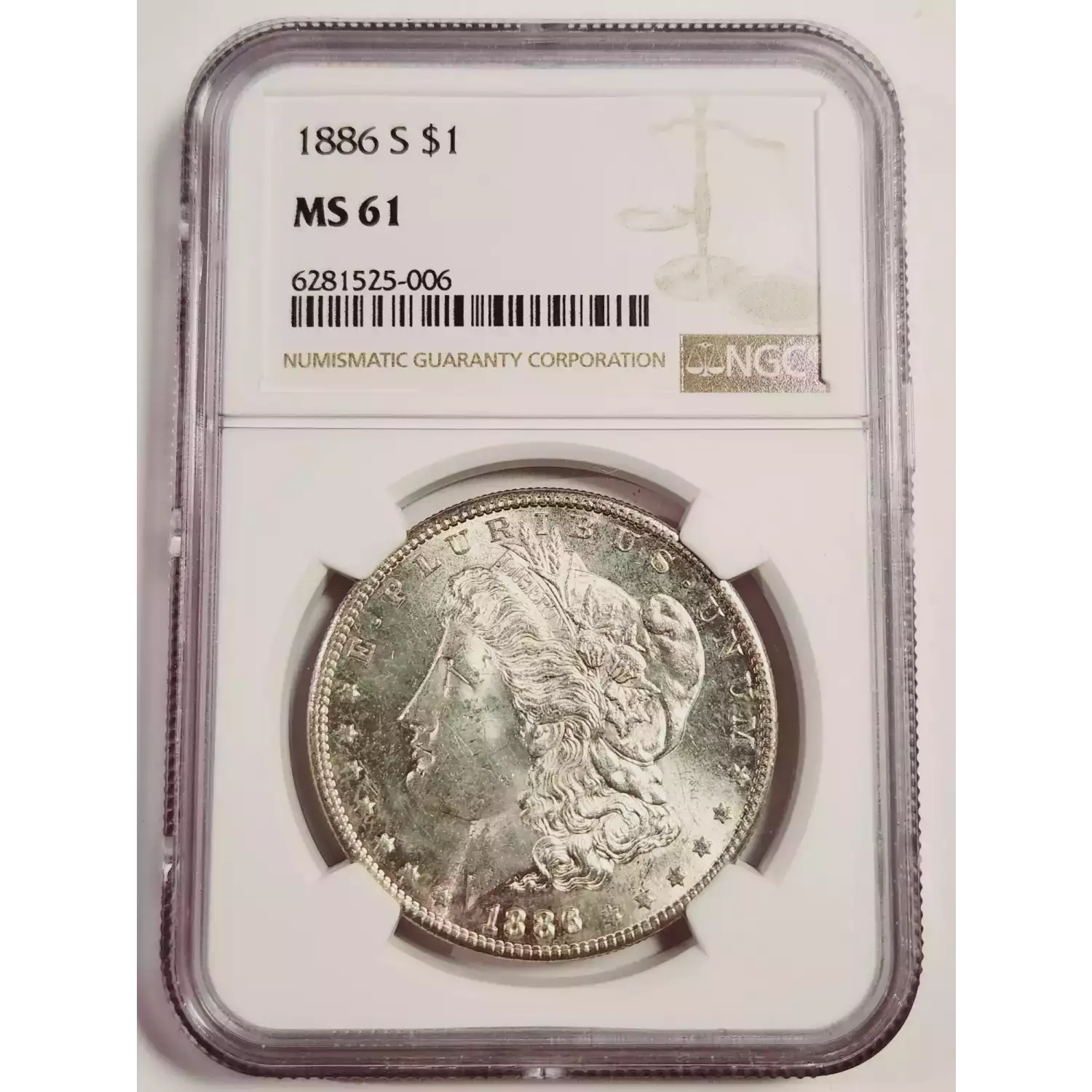 1886-S Morgan Silver Dollar NGC MS-61 - Bob Paul Rare Coins