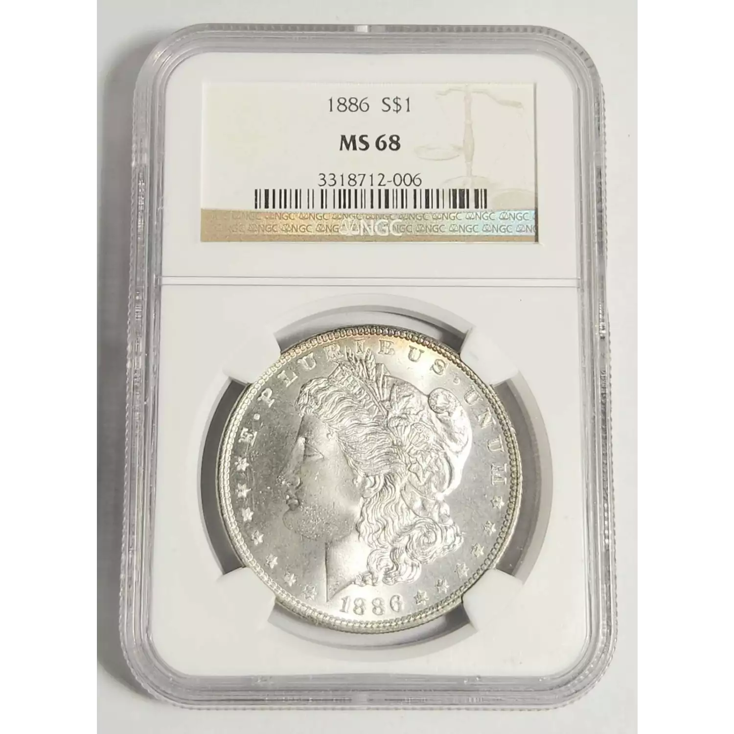 1886 Morgan Silver Dollar NGC MS-68 - PRETTY LUSTER - Bob Paul Rare Coins