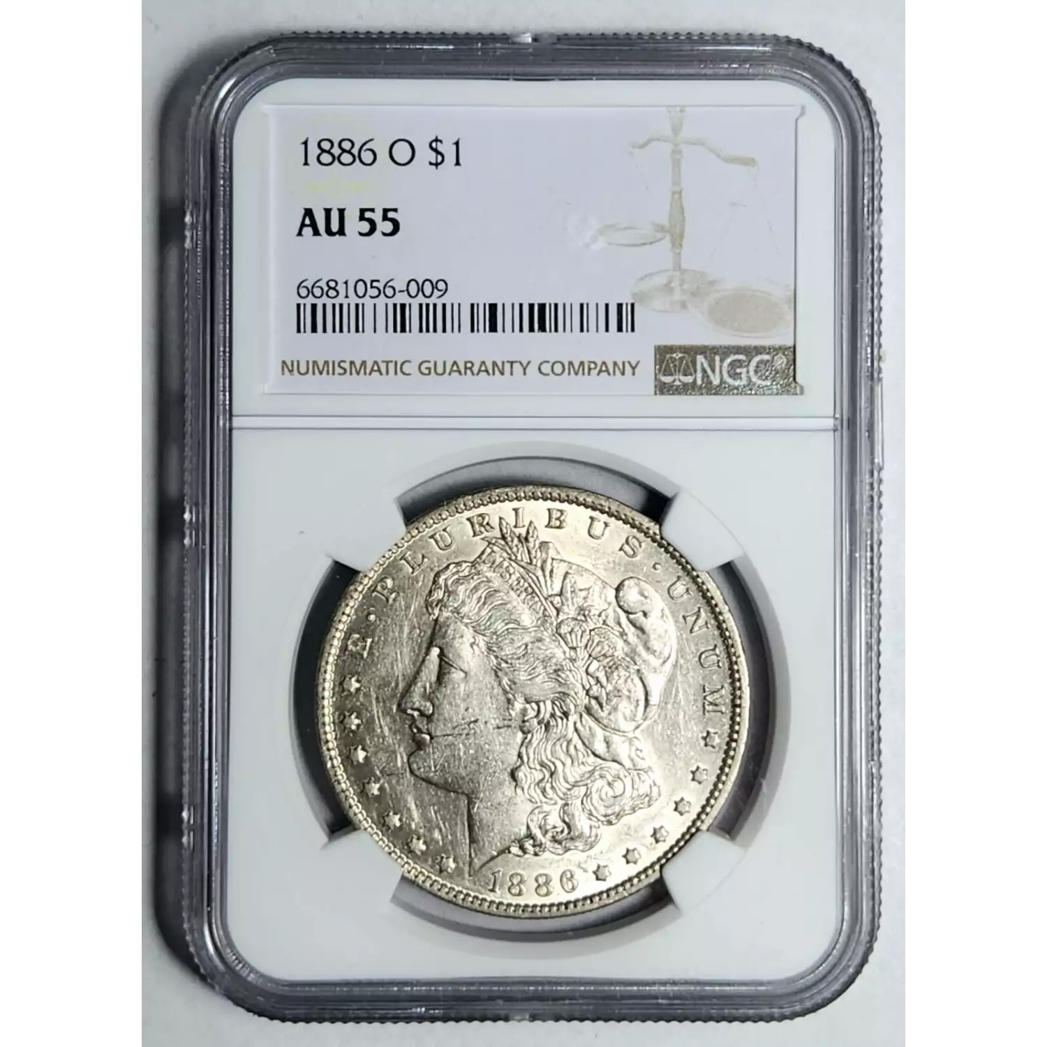1886-O Morgan Silver Dollar NGC AU-55 - Bob Paul Rare Coins
