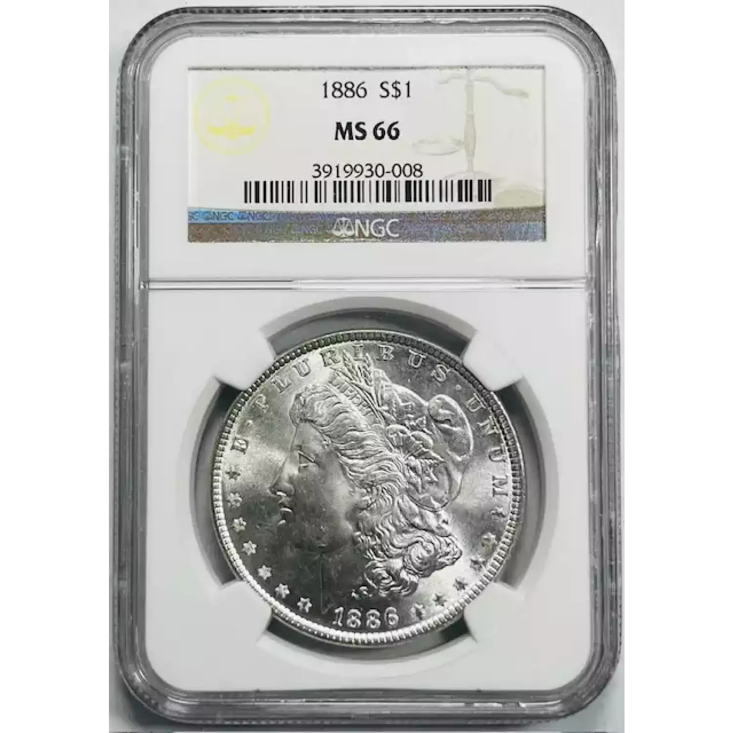 1886 Morgan Silver Dollar NGC MS-66 White! - Bob Paul Rare Coins