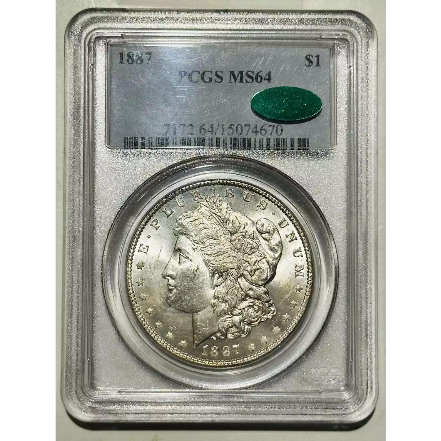 1887 Morgan Silver Dollar PCGS MS-64 CAC - Bob Paul Rare Coins